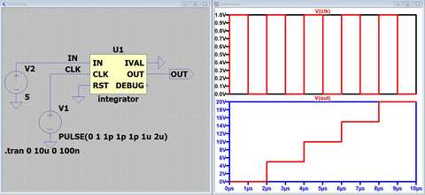 How to implement a discrete integrator in LTSPICE - Andrew Mosqueda